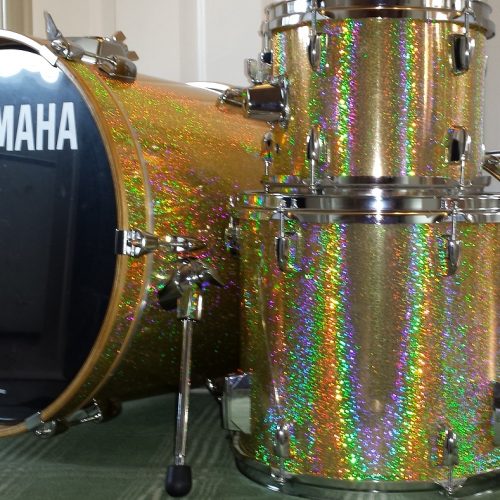 Champagne Prismatic Glitter Drum Wrap - Walopus Drum Wrap